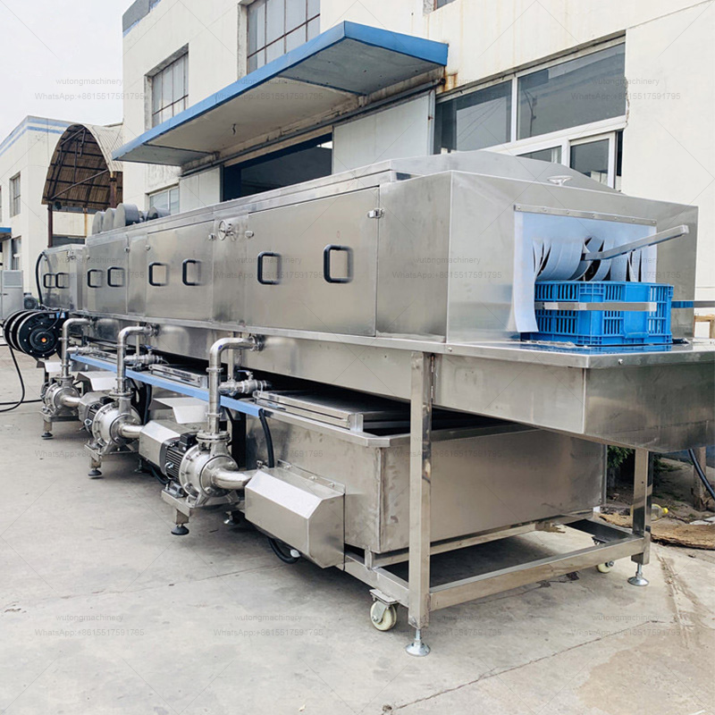 Industrial Tray Crate Cheese Mold Washer Machine Conveyor Cleaner ...